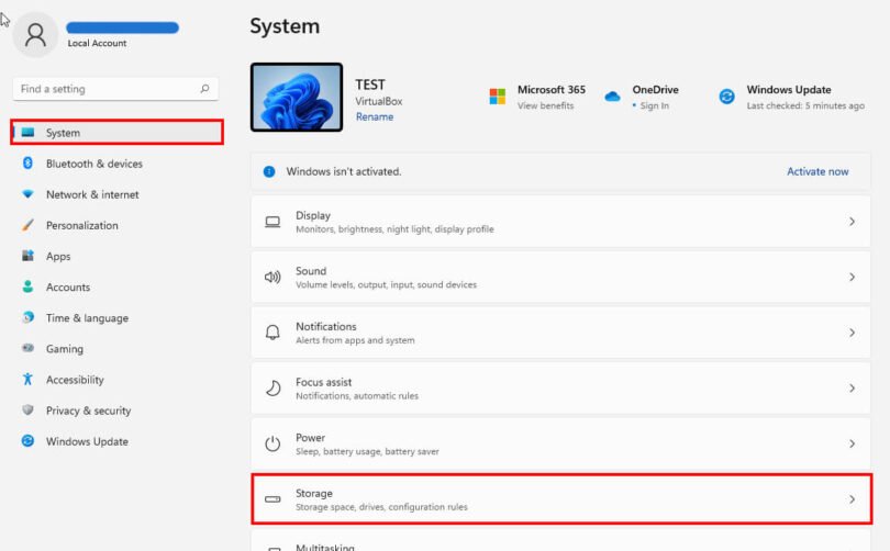 Settings to System to Storage on Windows 11 – SoftRAR