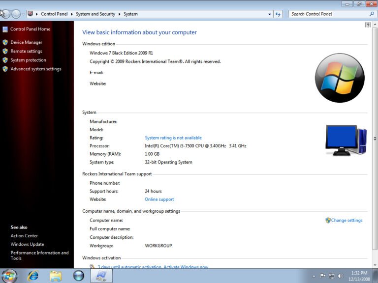 Free Download Windows 7 Black Edition ISO File – SoftRAR
